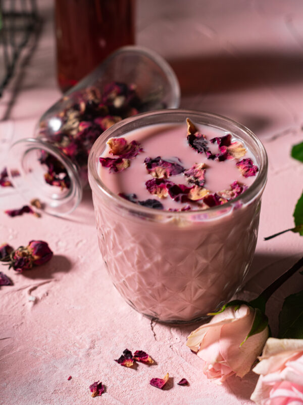 Rose Milk Tea Latte - Moon Milk - Flax and Sugar - Mikyla Meckelson